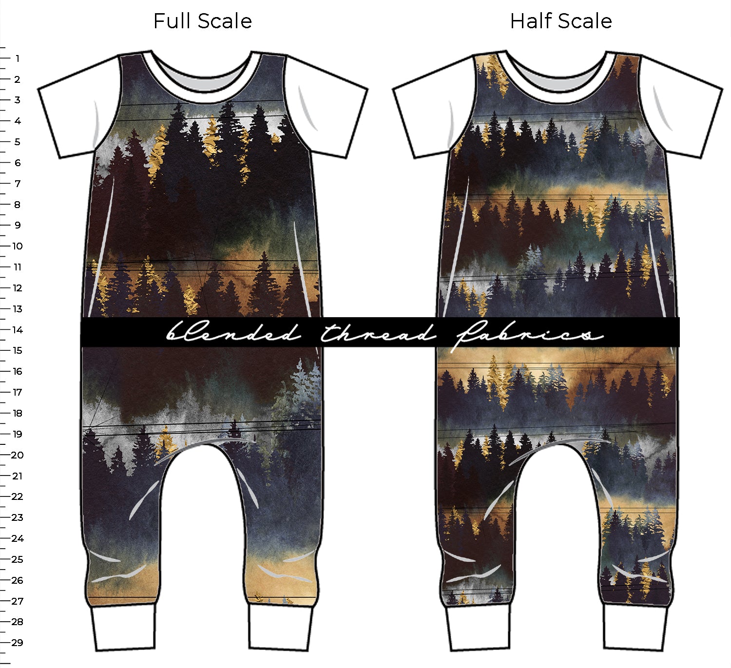 PRE ORDER - Large Scale Sunset Forest 2.0 – Blended Thread Fabrics
