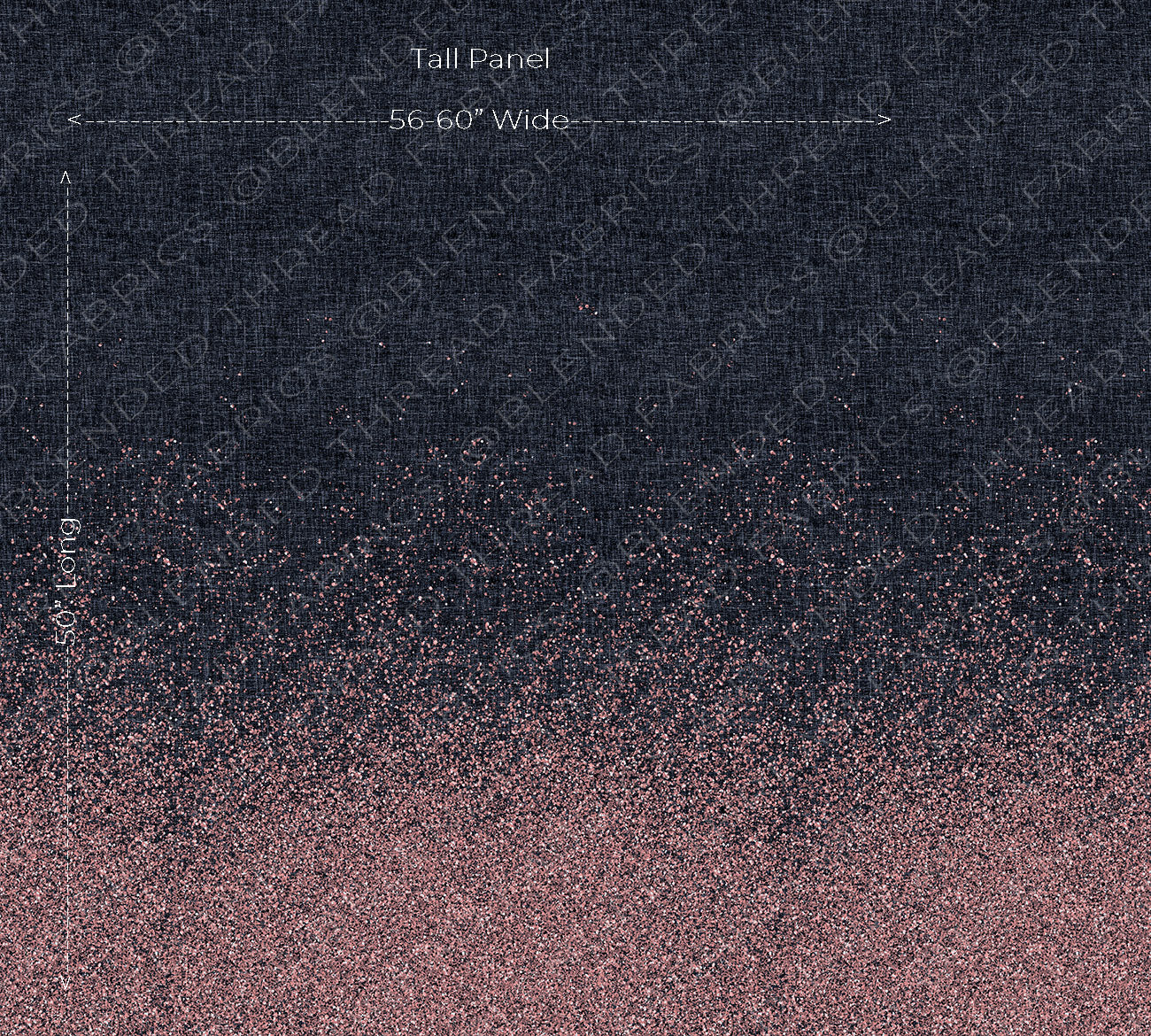 PRE ORDER - Navy Glitterfall Tall Panel – Blended Thread Fabrics