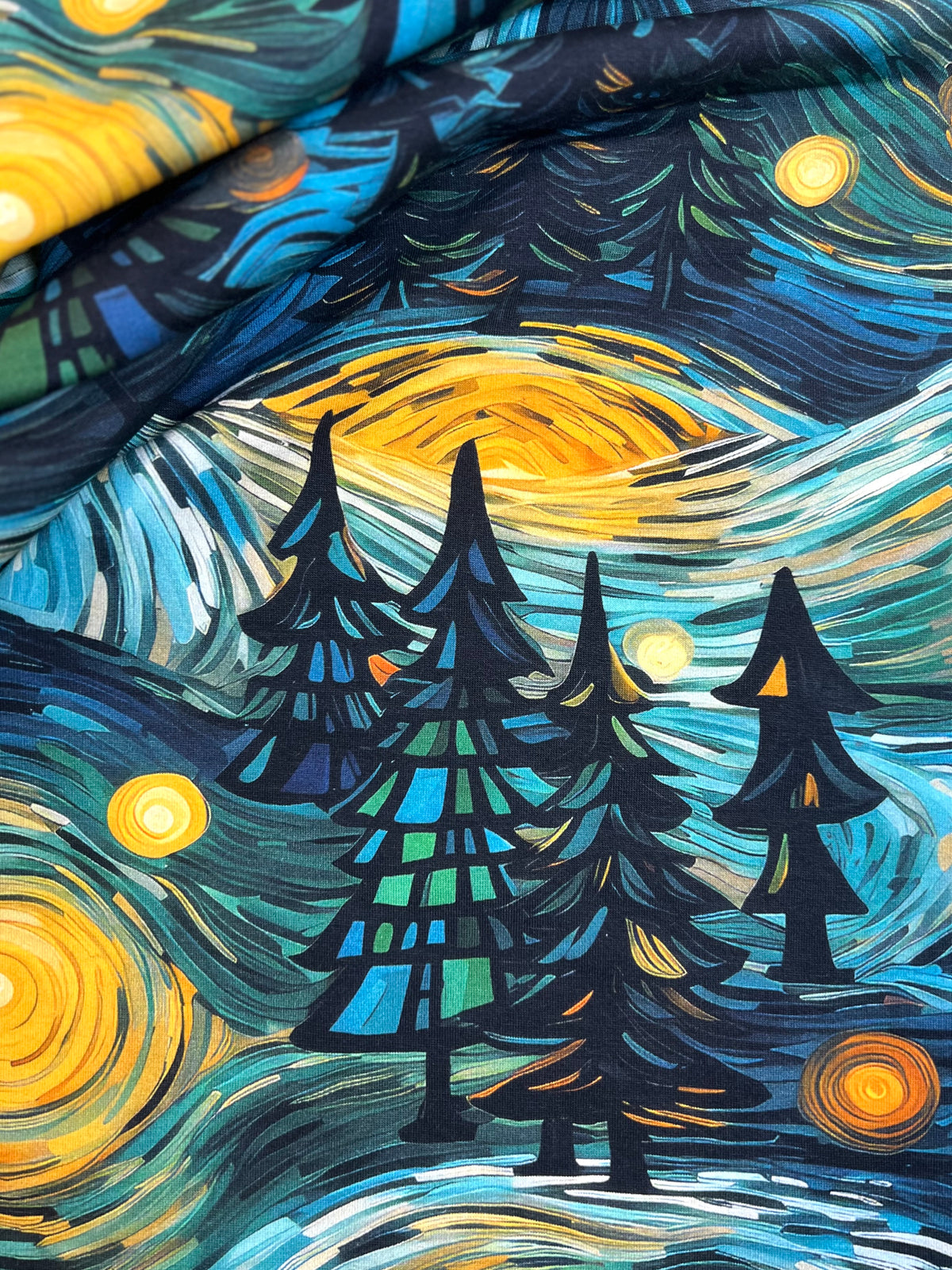 PRE ORDER - Starry Night Pine Trees – Blended Thread Fabrics