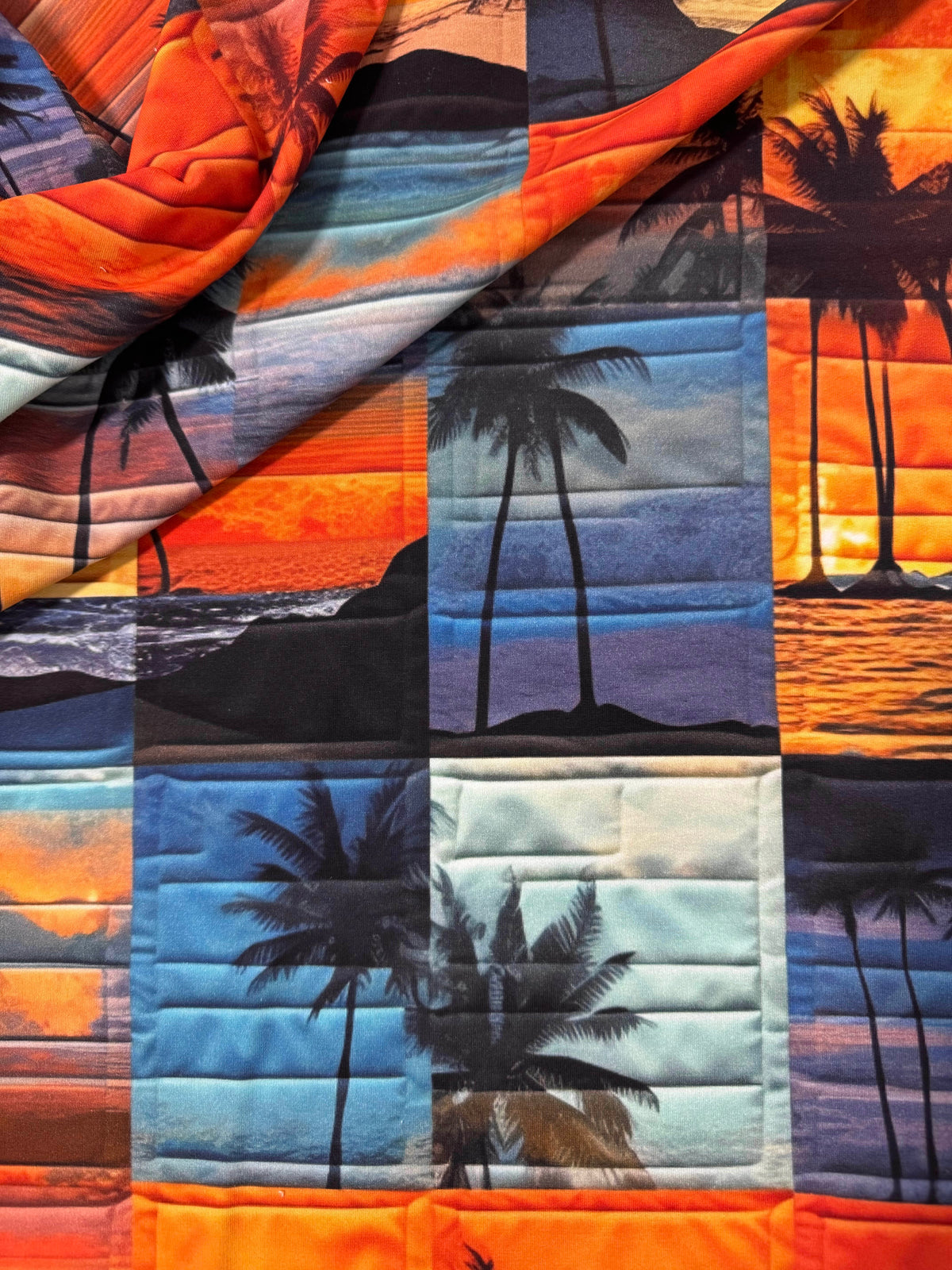 PRE ORDER - Summer Palm Tree Patchwork – Blended Thread Fabrics