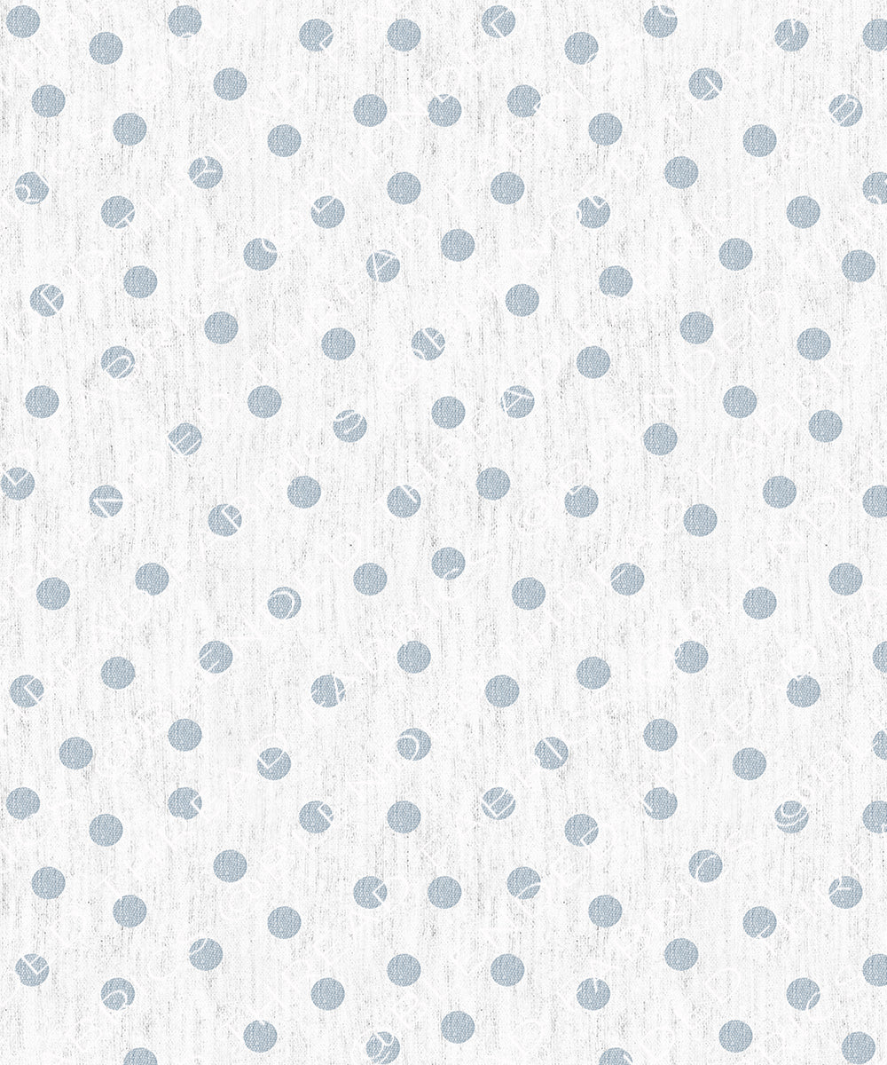 PRE ORDER - Sky Blue Dots on White – Blended Thread Fabrics