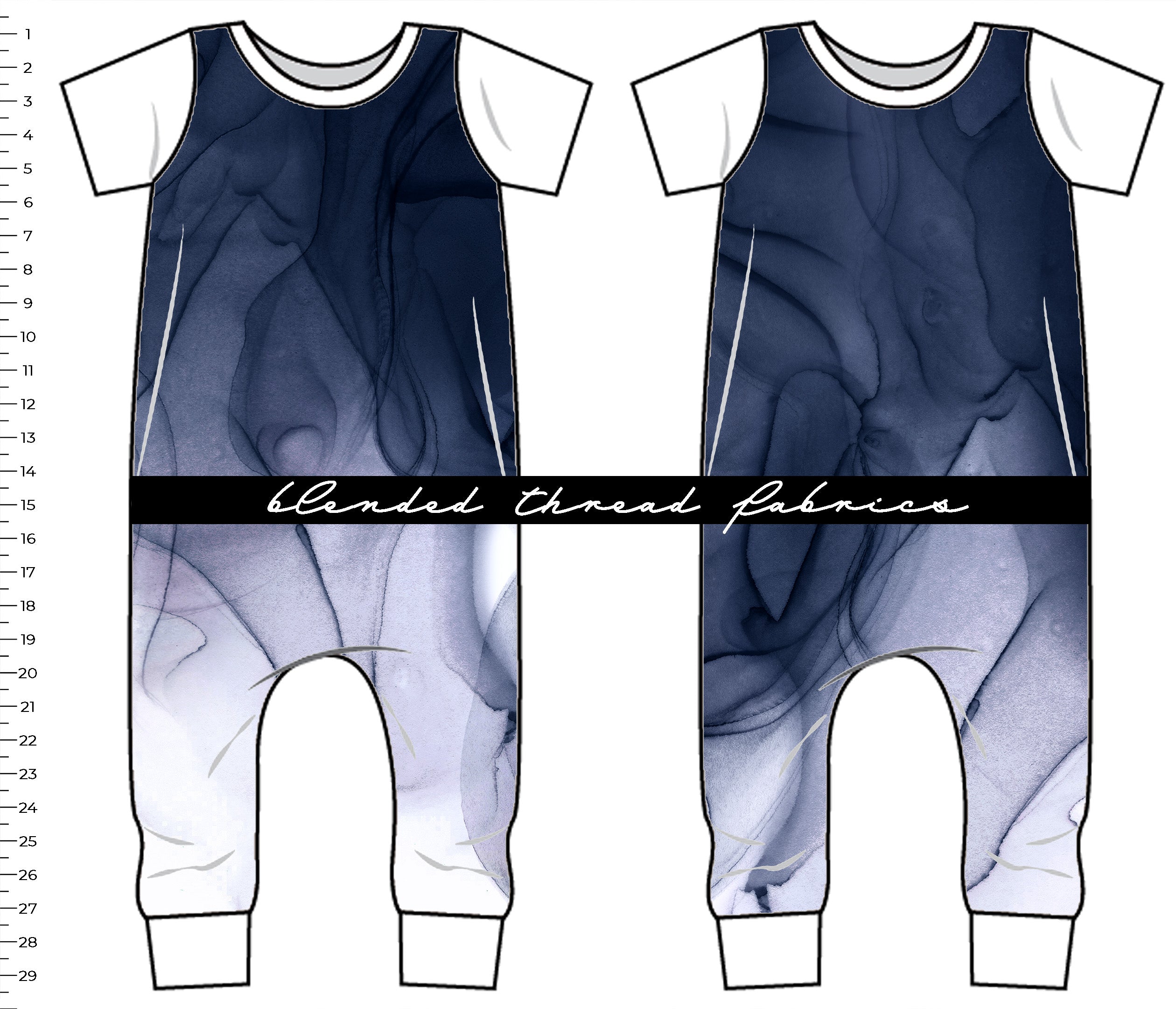 PRE ORDER - Blue Smoked Mist Tall Panel – Blended Thread Fabrics