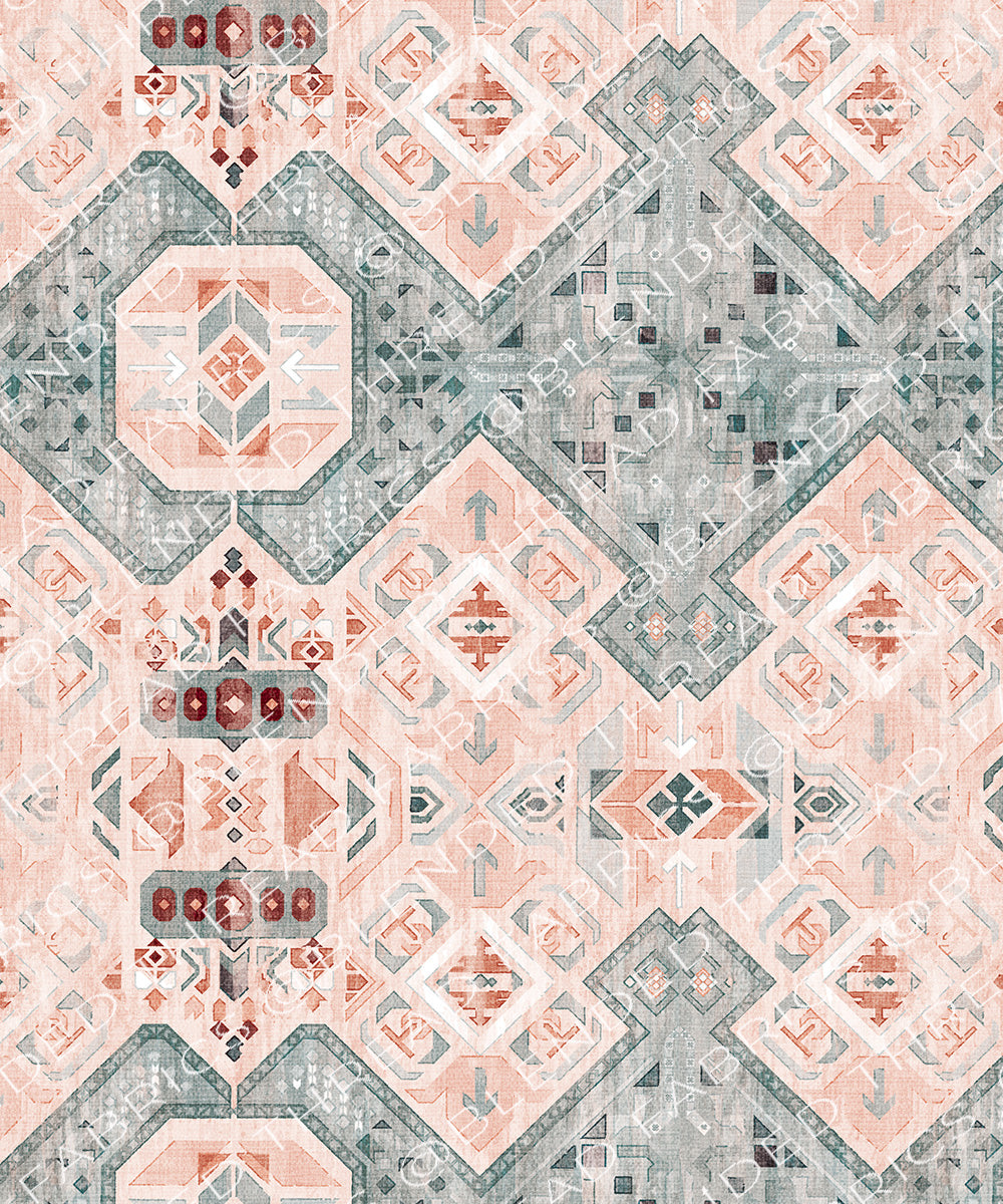 PRE ORDER - Blushing Textural Tile – Blended Thread Fabrics