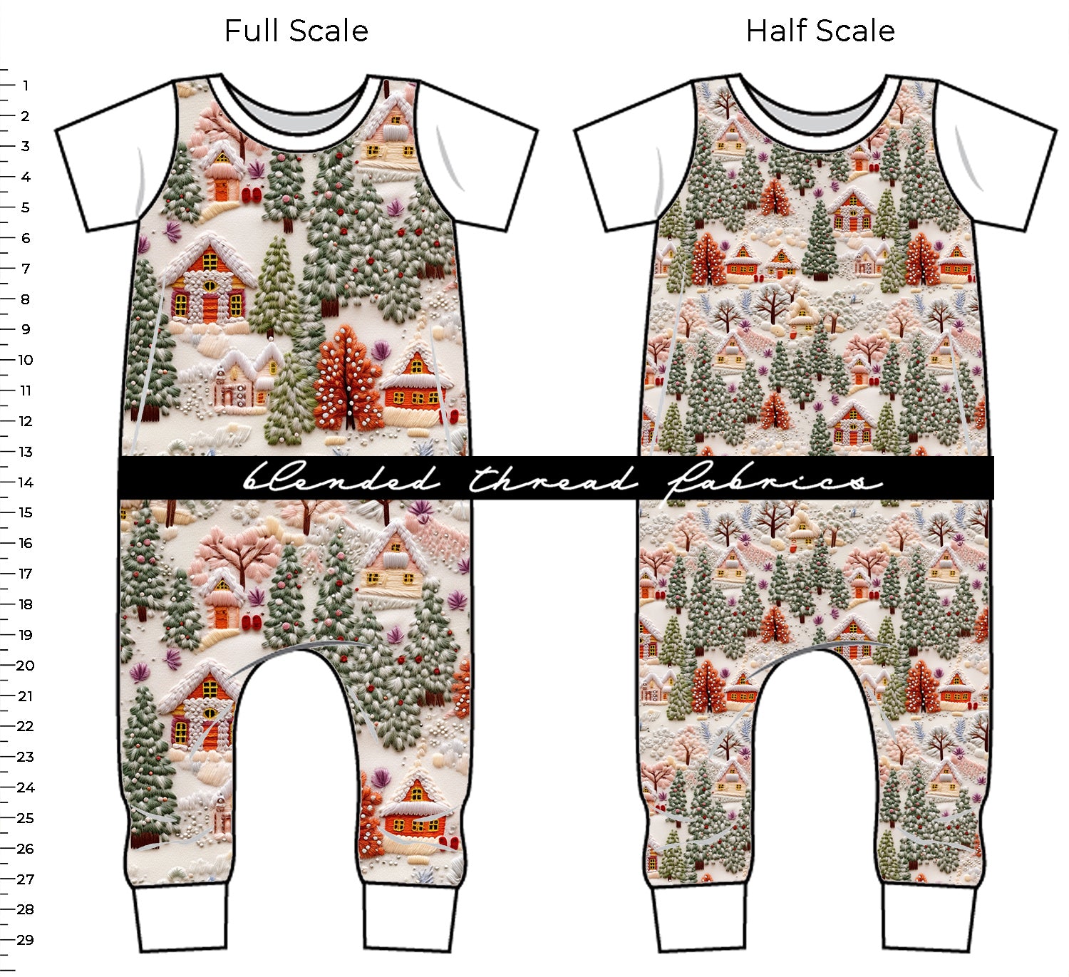 PRE ORDER - Christmas Village Embroidery – Blended Thread Fabrics