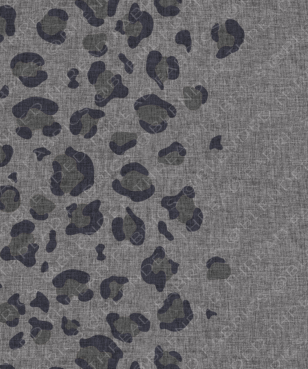 Pre Order Dark Leopard Double Border Blended Thread Fabrics