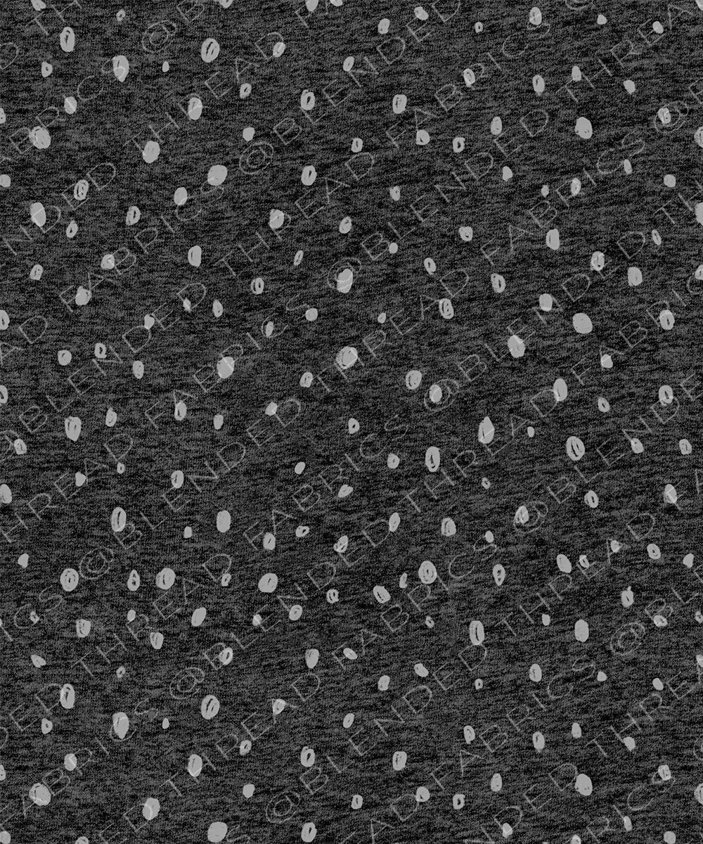 PRE ORDER - Dark Grey Messy Dots – Blended Thread Fabrics