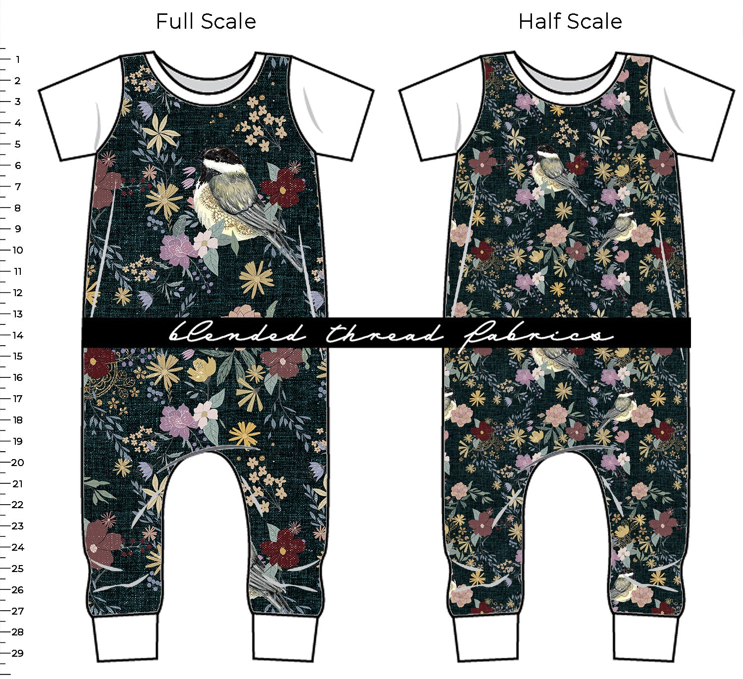 PRE ORDER - Deep Emerald Chickadee – Blended Thread Fabrics