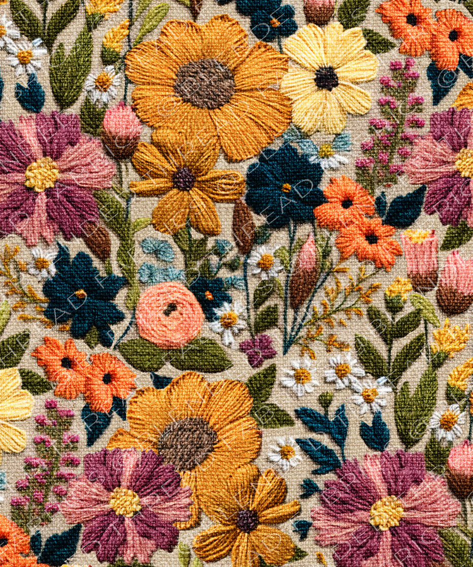 PRE ORDER - Embroidery Floral – Blended Thread Fabrics