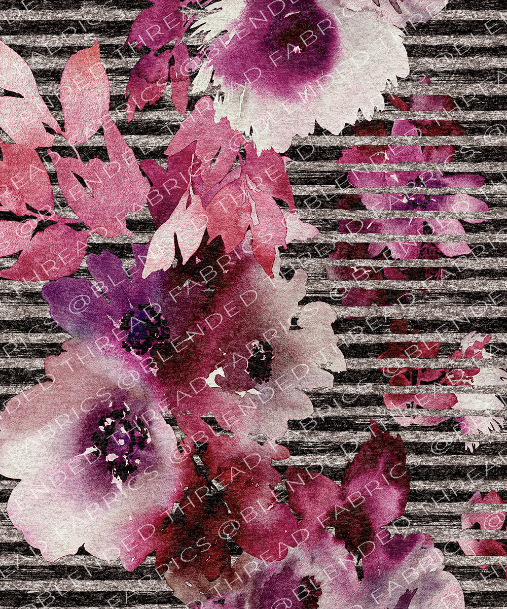 PRE ORDER - Enchanted Floral Double Border – Blended Thread Fabrics