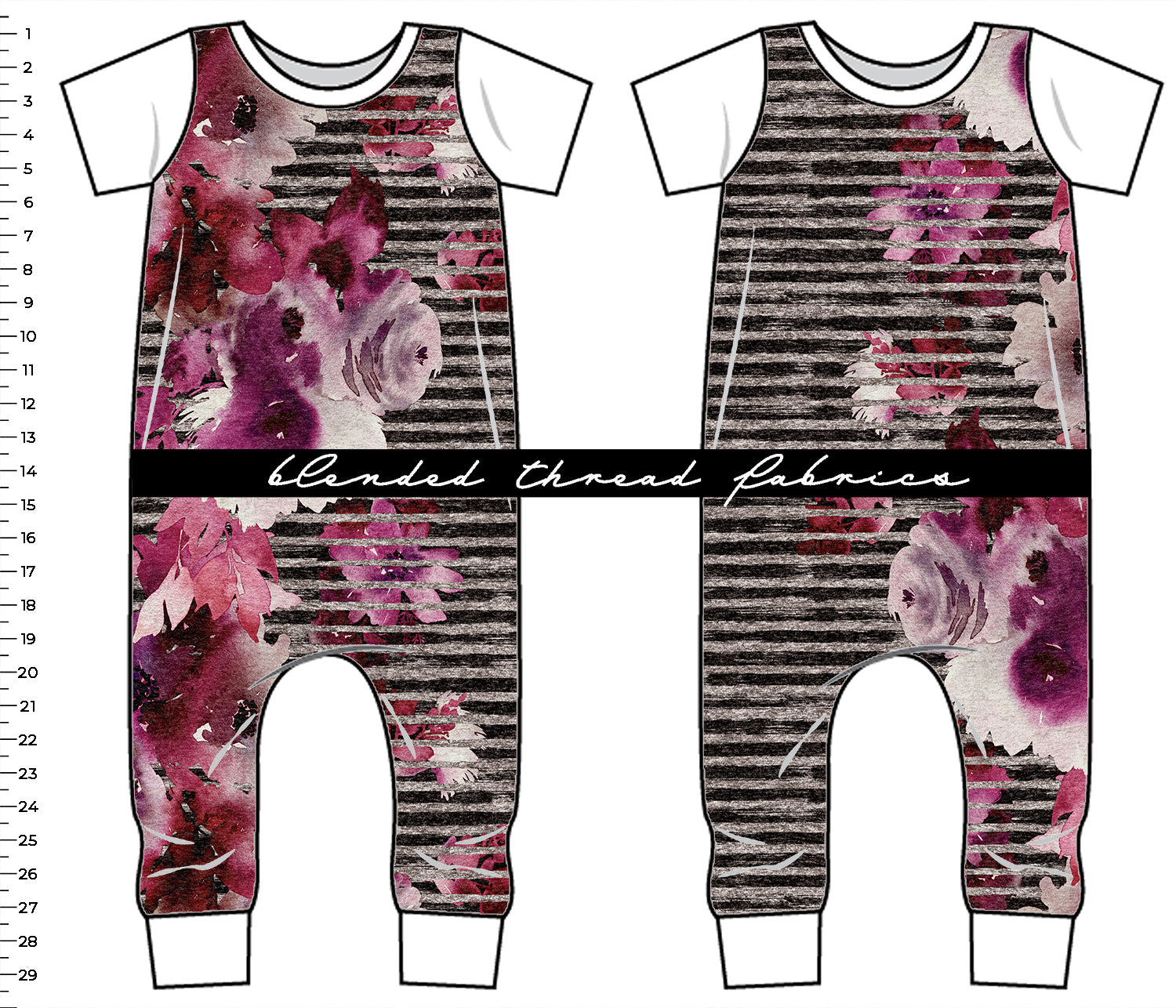 PRE ORDER - Enchanted Floral Double Border – Blended Thread Fabrics