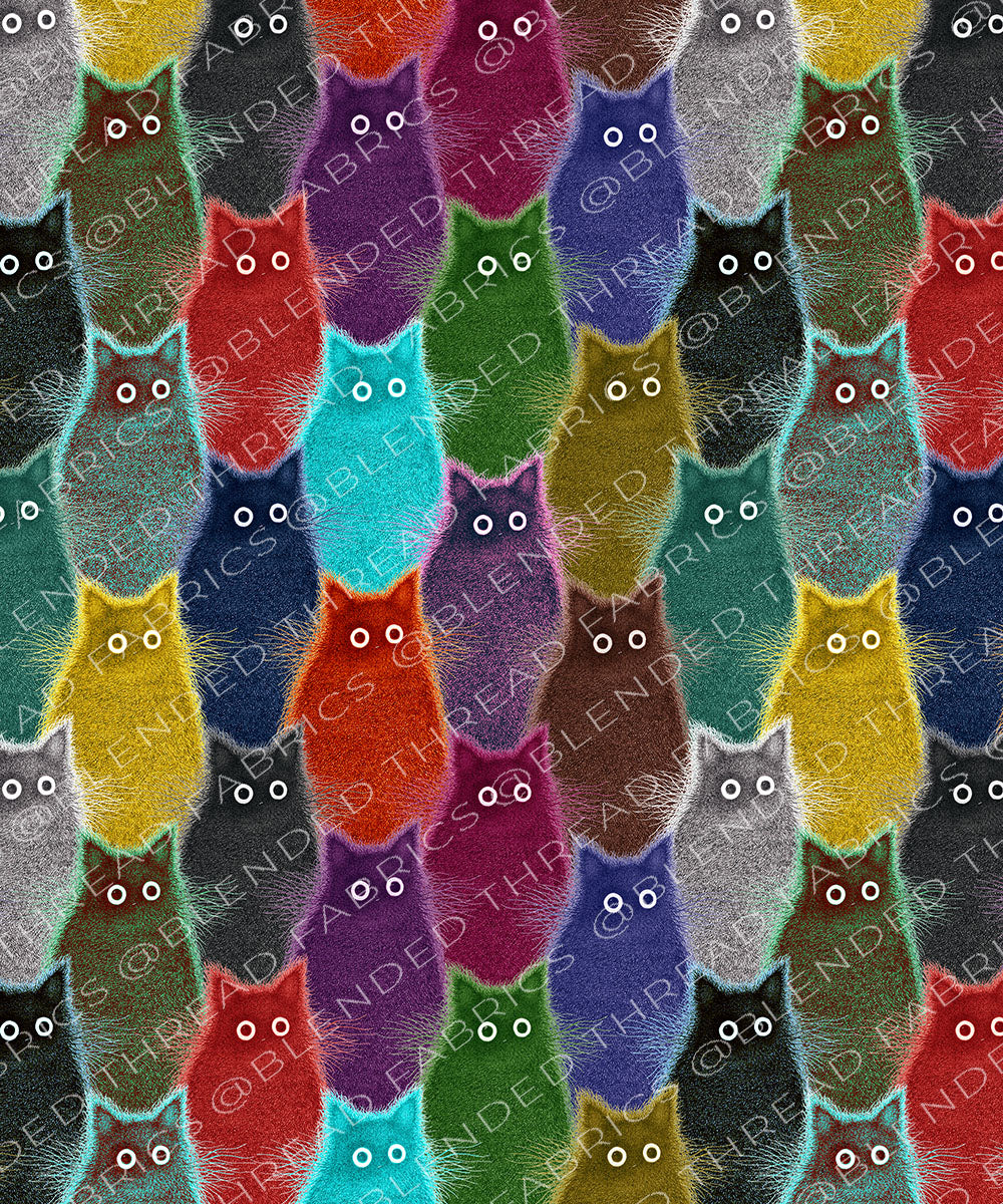 PRE ORDER - Flashy Cats – Blended Thread Fabrics