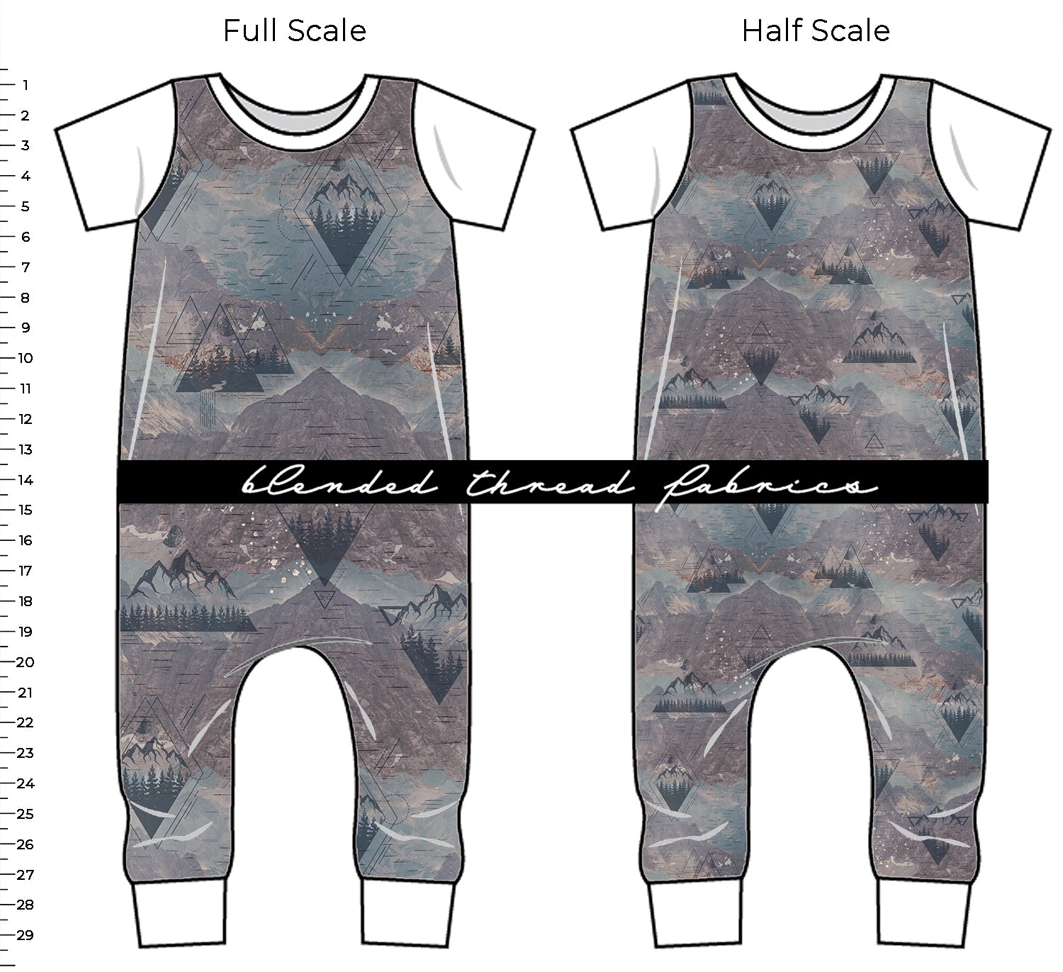 PRE ORDER - Geometric Mountain – Blended Thread Fabrics