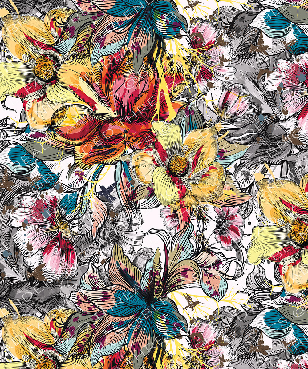PRE ORDER - Graffiti Floral – Blended Thread Fabrics