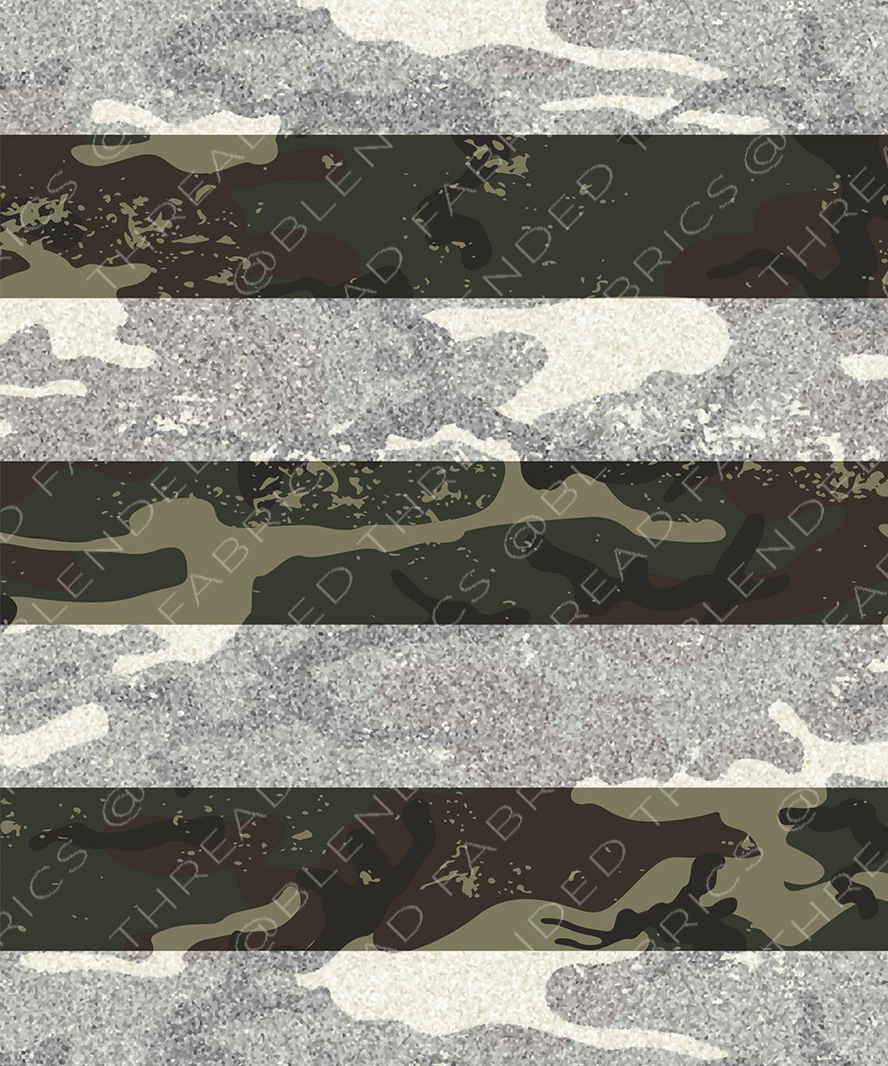 PRE ORDER - Grunge Camo Stripe – Blended Thread Fabrics