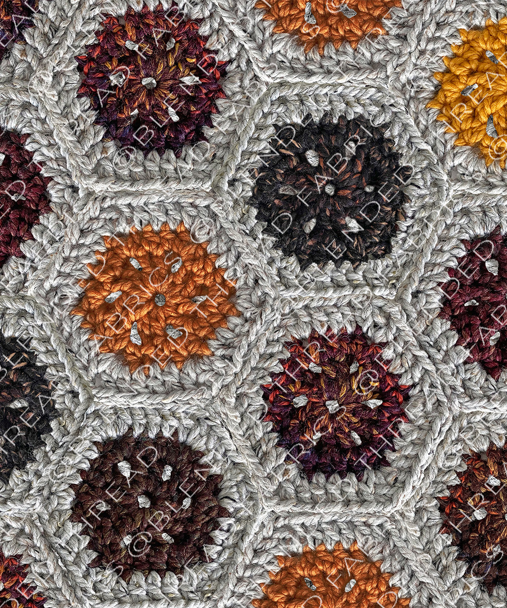 PRE ORDER - Hex Autumn Granny Squares – Blended Thread Fabrics