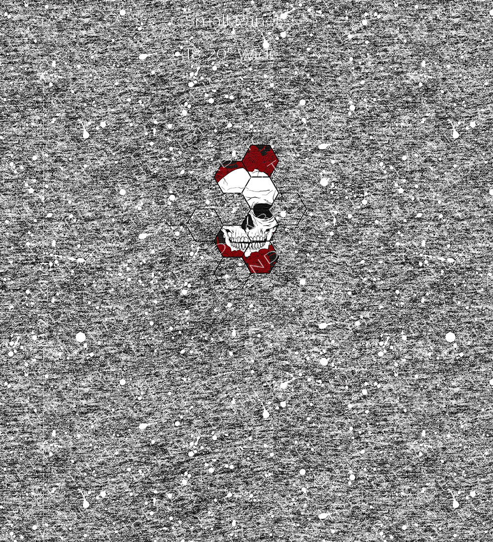 PRE ORDER - Hex Skull Panel – Blended Thread Fabrics