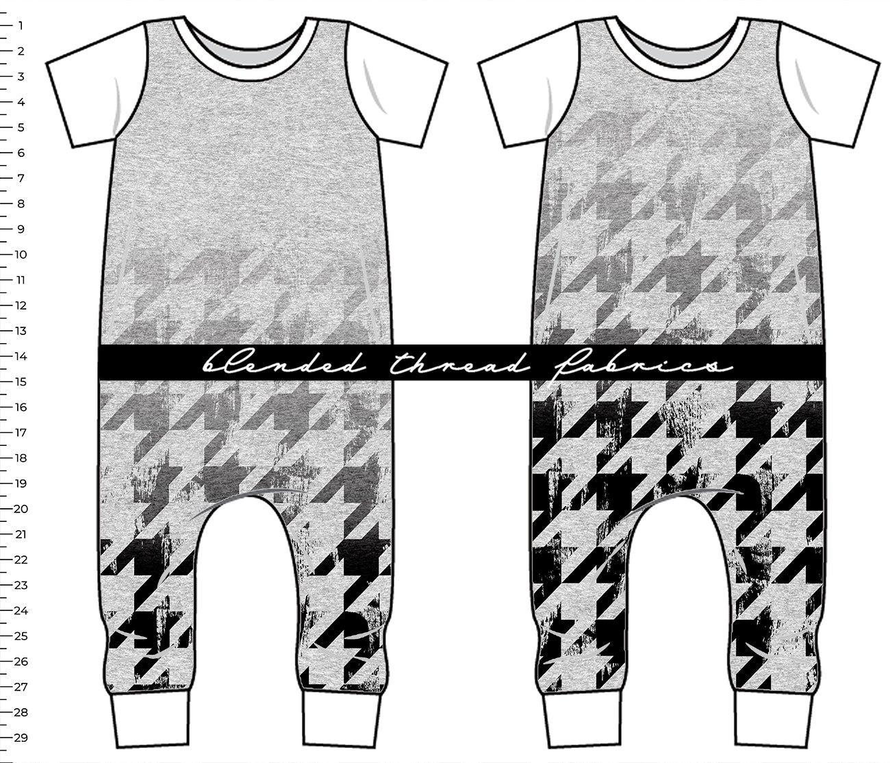 PRE ORDER - Houndstooth Tall Panel – Blended Thread Fabrics