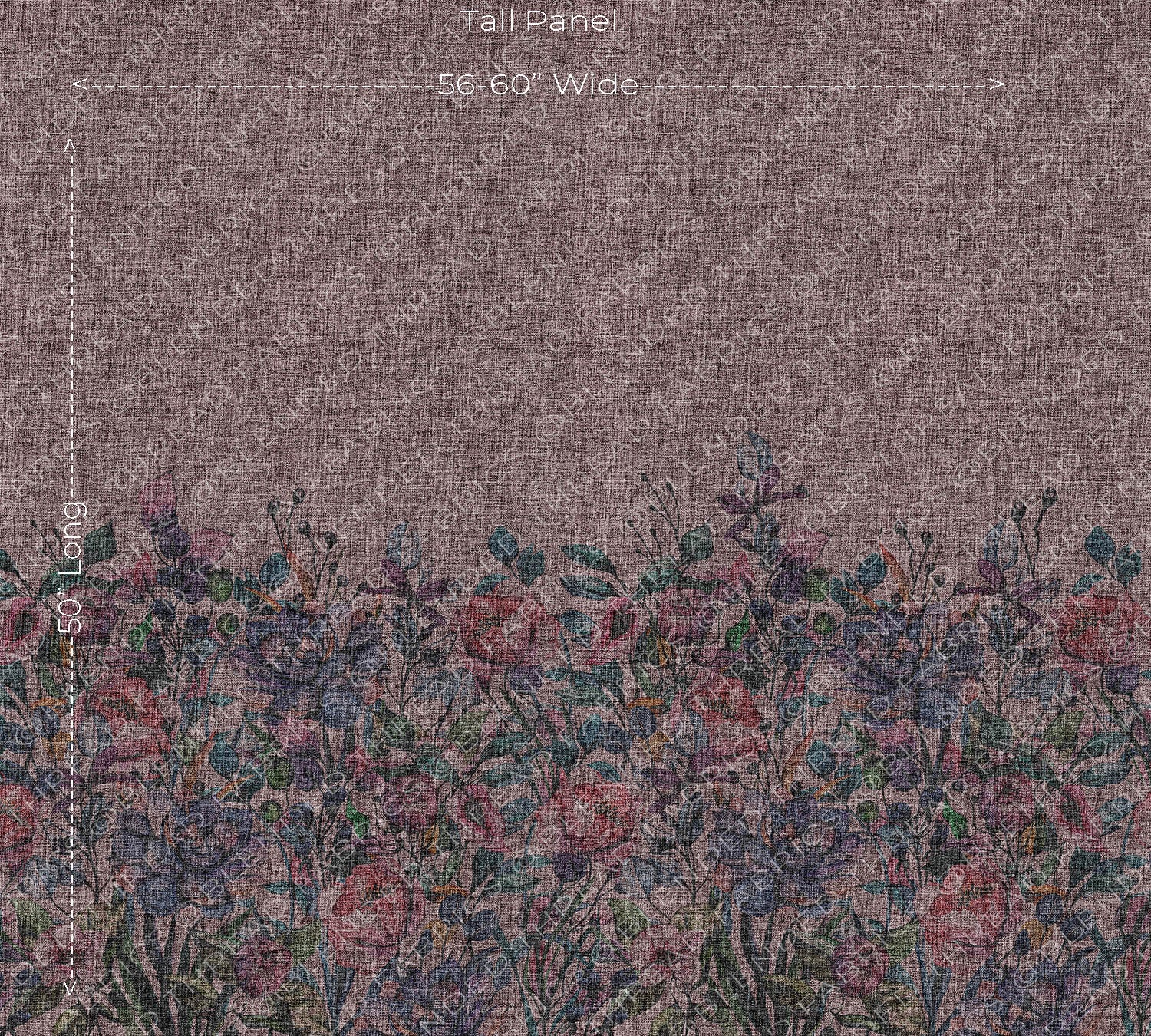 PRE ORDER - Ink Pressed Floral Tall Panel – Blended Thread Fabrics