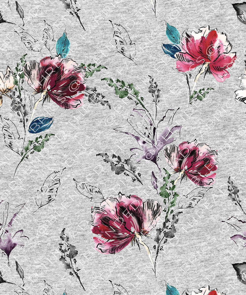 PRE ORDER - Inky Floral – Blended Thread Fabrics