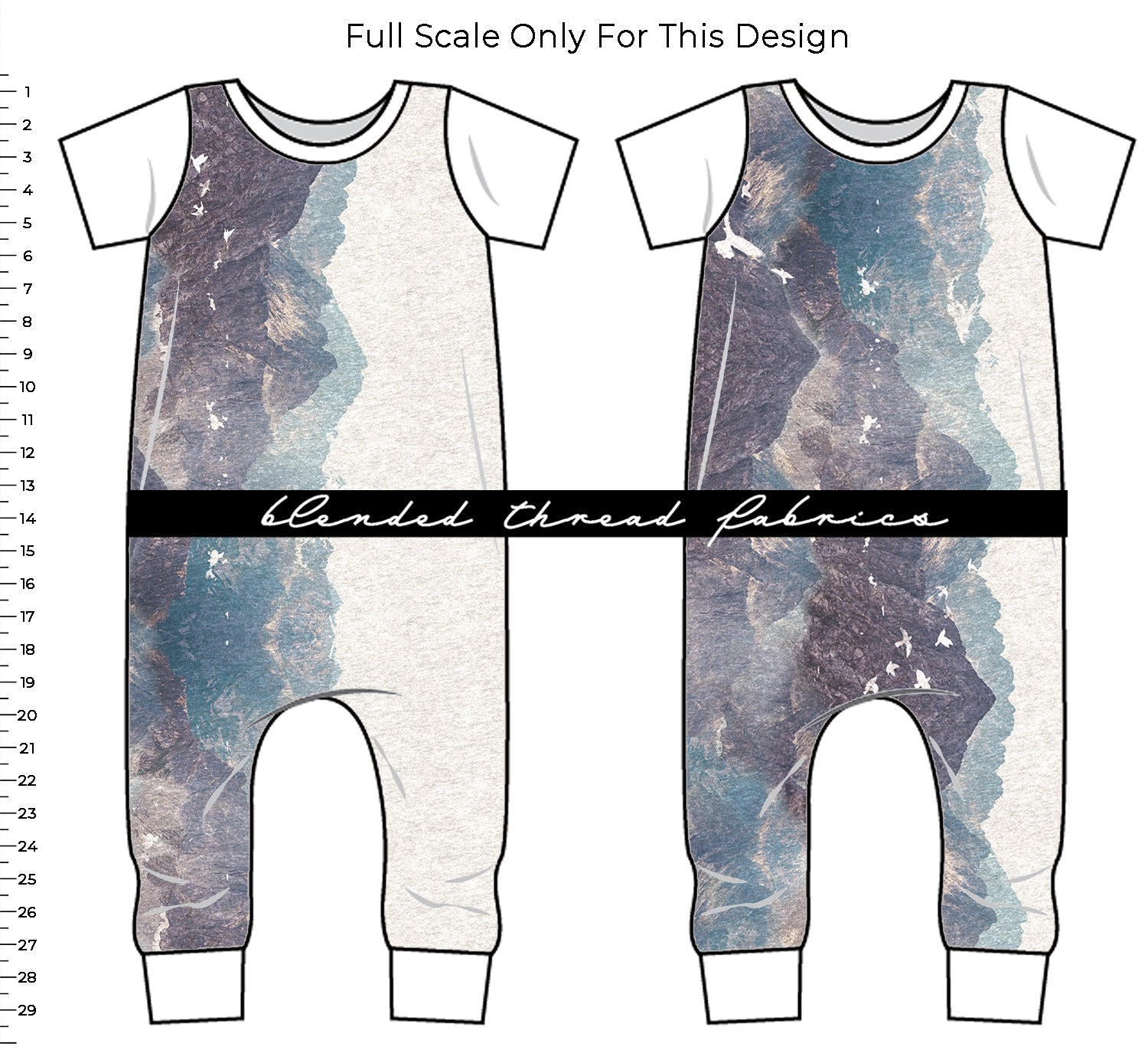 PRE ORDER - Oatmeal Mountain Double Border – Blended Thread Fabrics