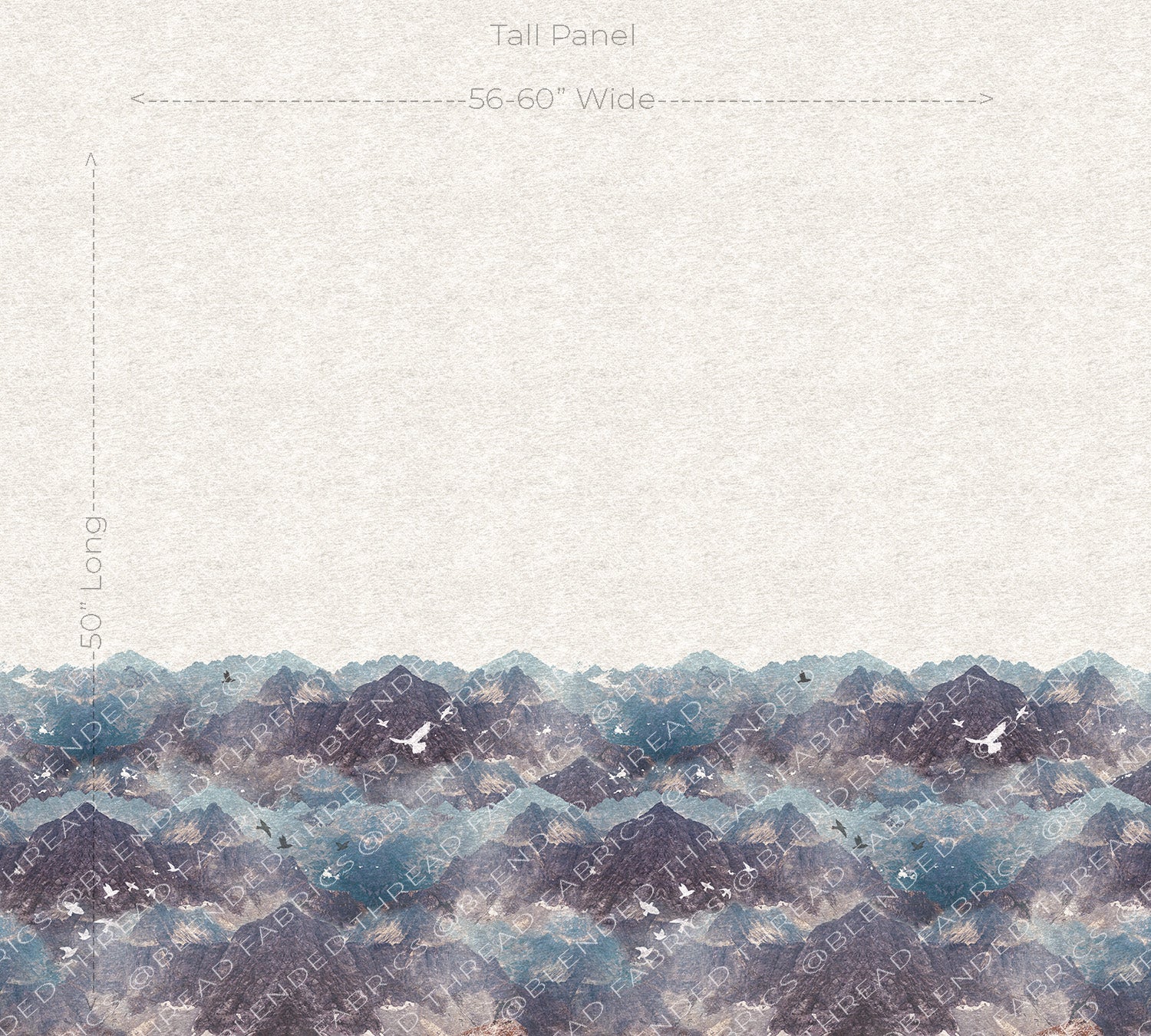 PRE ORDER - Oatmeal Mountain Tall Panel – Blended Thread Fabrics