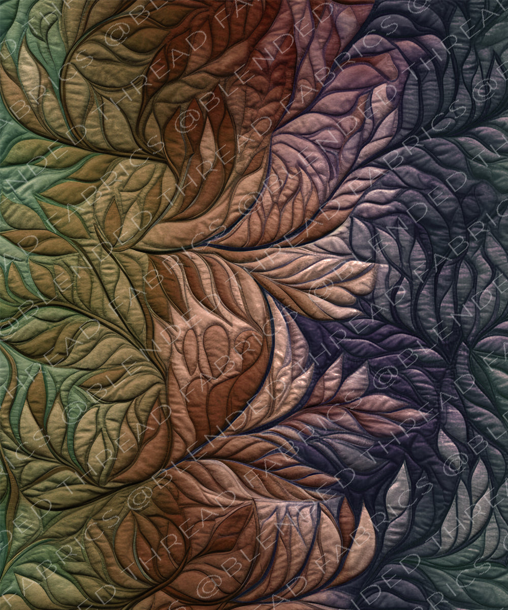 PRE ORDER - Quilted Fall Leaves – Blended Thread Fabrics