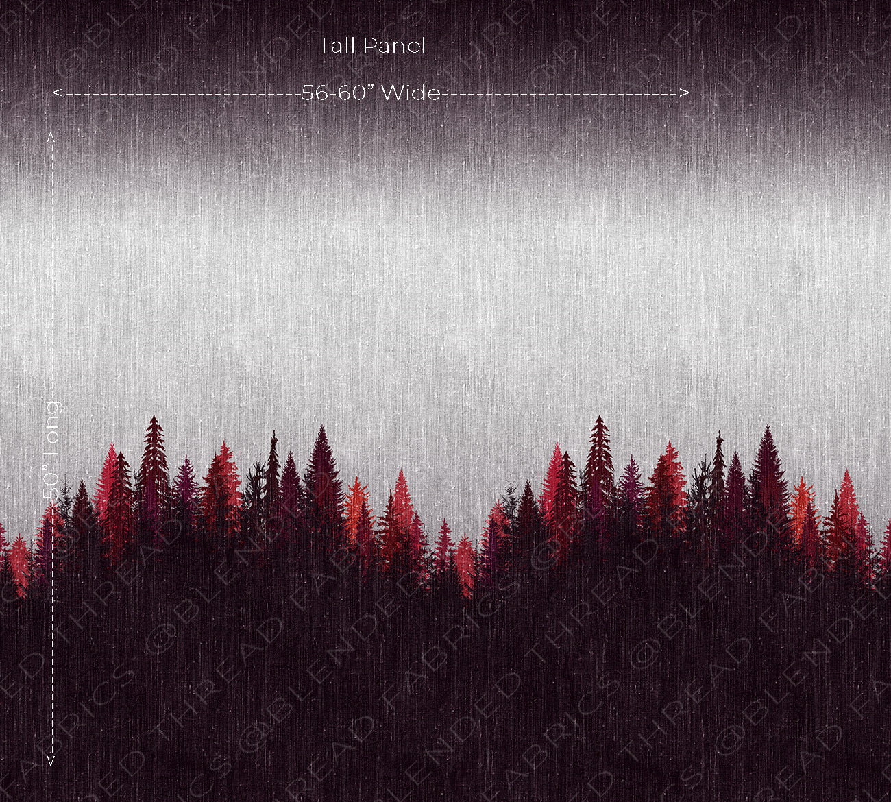 PRE ORDER - Red Violet Midnight Forest Tall Panel – Blended Thread Fabrics