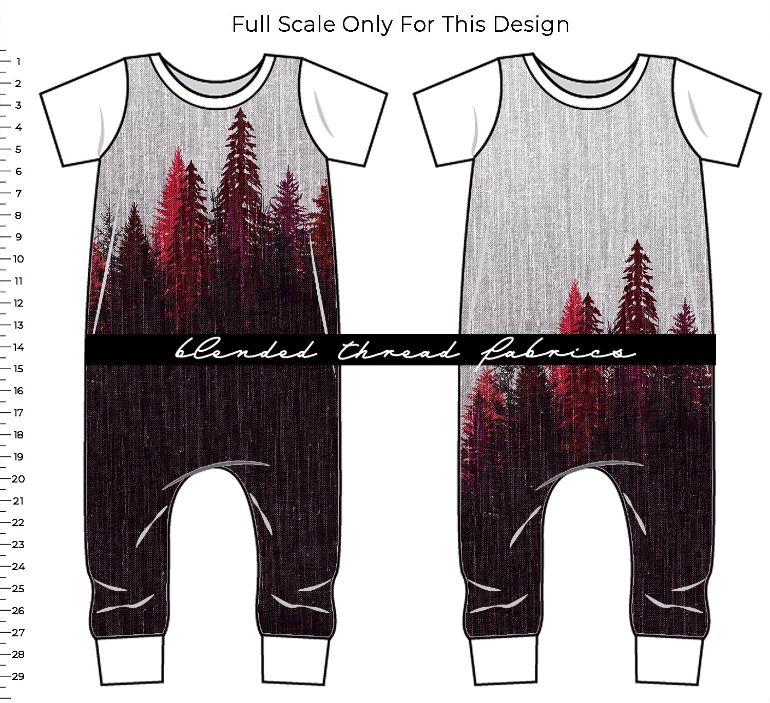 PRE ORDER - Red Violet Midnight Forest Tall Panel – Blended Thread Fabrics