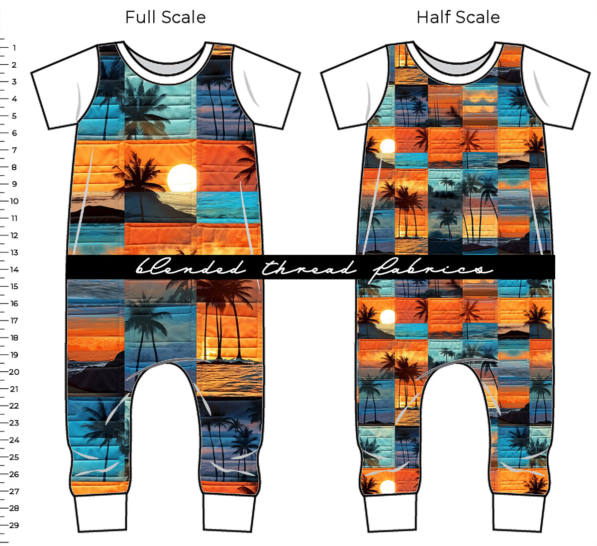 PRE ORDER - Summer Palm Tree Patchwork – Blended Thread Fabrics
