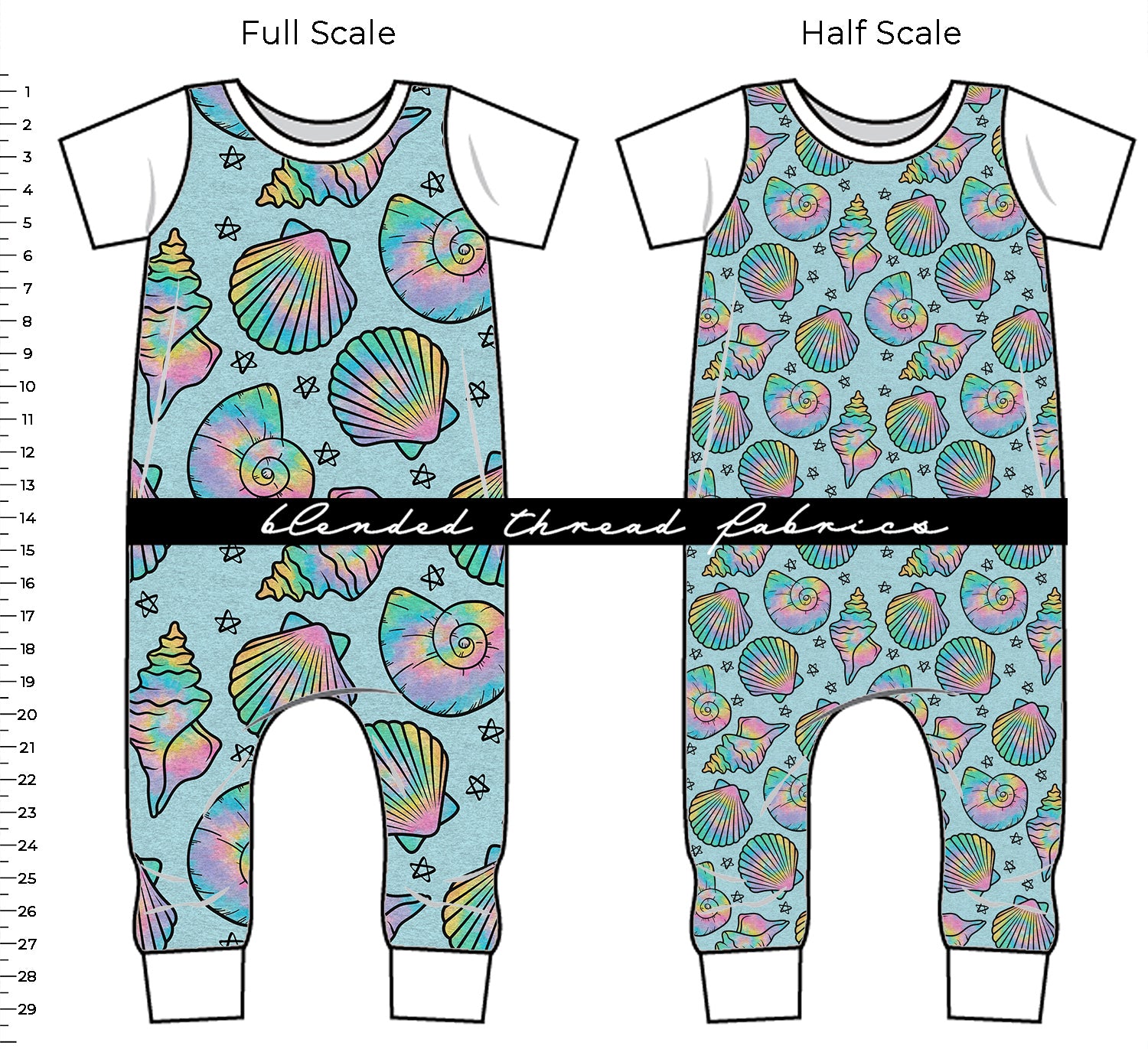 PRE ORDER - Tie Dye Seashells – Blended Thread Fabrics