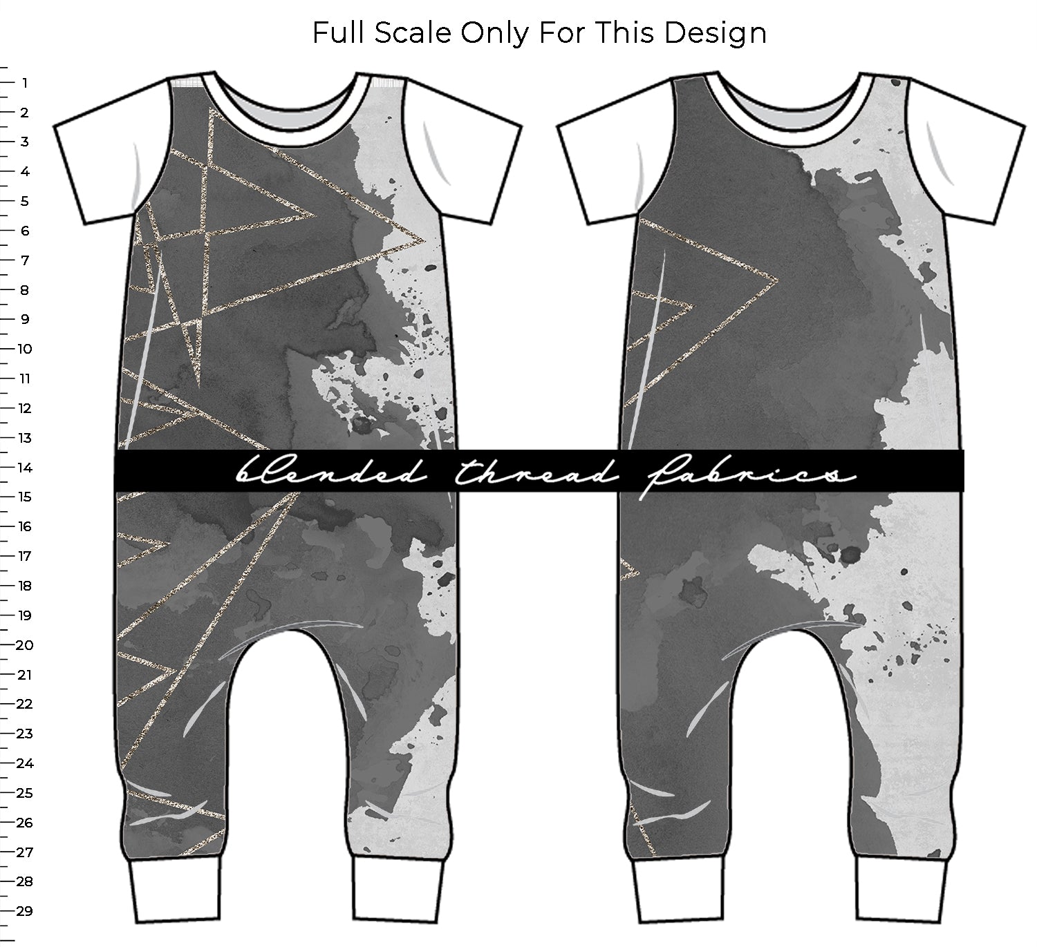 PRE ORDER - Titanium Double Border – Blended Thread Fabrics