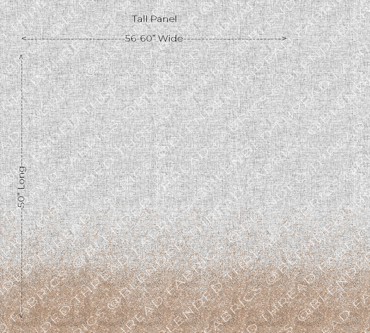 PRE ORDER - White Rose Gold Glitterfall Tall Panel – Blended Thread Fabrics